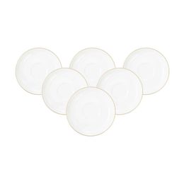 Seltmann Weiden Kombiuntertassen Liberty Goldrand &oslash; 16,5 cm 6er Set