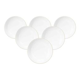 Seltmann Weiden Suppenteller Liberty Goldrand &oslash; 21,2 cm 6er Set