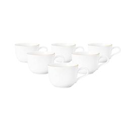 Seltmann Weiden Kaffeetassen Liberty Goldrand 260 ml 6er Set