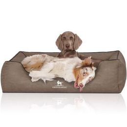 Knuffelwuff Hundebett Scottsdale aus Kunstleder stone clay XXL