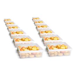 Novaliv 12x K&uuml;hlschrank Organizer 30,5 x 7,5 x 22 cm BPA-frei K&uuml;chenordnung Made in Germany K&uuml;hlschrankzubeh&ouml;r Lebensmittelecht Aufbewahrung f&uuml;r K&uuml;che Waschk&uuml;che Ordnungssystem K&uuml;hlschrankfach