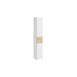 sobuy Badezimmerschrank, Hochschrank f&uuml;rs Bad, Badregal mit 2 Schubladen Wei&szlig; 30x30x180cm