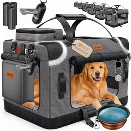 LOVPET&reg; Hundebox Hundetransportbox faltbar Inkl.Hundenapf Transporttasche Hundetasche Transportbox f&uuml;r Haustiere, Hunde und Katzen Haustiertransportbox