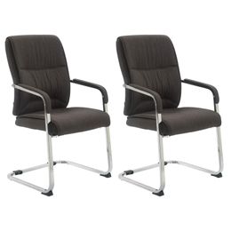 CLP 2er Set Freischwinger XL Anubis Stoff - Farbe: dunkelgrau