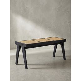 Sitzbank Rattan Schwarz-Natur 120x38x48 cm - SILVES KADIMA DESIGN