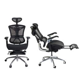 SIHOO B&uuml;rostuhl, Schreibtischstuhl Drehstuhl, ergonomisch, Lordosenst&uuml;tze Fu&szlig;st&uuml;tze 3D-verstellbare Armlehnen schwarz