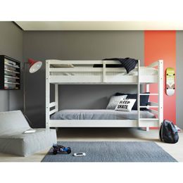 Inter Link Etagenbett >Rick< 90x190 weiss + 2 Lattenroste