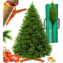 Kesser&reg; Weihnachtsbaum k&uuml;nstlich, unglaublich Realistisch, naturgetreuer Tannenbaum, dichte Zweige, kein Nadeln, realistischer Pine Tree, Christbaum, inkl. Holzst&auml;nder + Tasche Dunkelgr&uuml;n