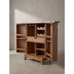 Hausbar Dunkles Massivholz 65x50x90 cm - SIRACUSA KADIMA DESIGN
