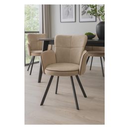 m&ouml;bel direkt online Armlehnstuhl (2St&uuml;ck) Linda beige