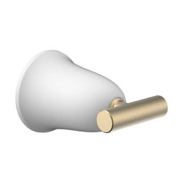 Laufen THE NEW CLASSIC Handtuchhaken H8778547630001 43x73mm, Wei&szlig; matt / PVD Blassgold matt