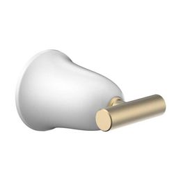 Laufen THE NEW CLASSIC Handtuchhaken H8778547660001 43x73mm, Wei&szlig; / PVD Blassgold matt