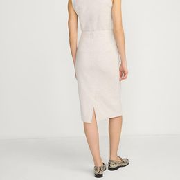 LANDS' END Softer Jersey-Midirock f&uuml;r Damen in Petite-Gr&ouml;&szlig;e, Damen, size: petite, Beige, Baumwolle/Polyester/Baumwoll-Mischung, by Lands' End