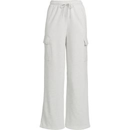 LANDS' END Sweat-Cargohose mit weitem Bein SERIOUS SWEATS f&uuml;r Damen, Damen, size: regular, Grau, Baumwoll-Mischung/Polyester-Mischung, by Lands' End