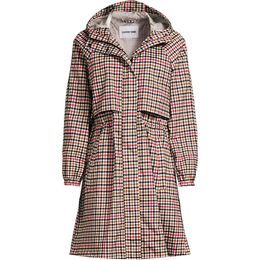 LANDS' END Verstaubarer wasserdichter Squall Kapuzen-Regenmantel Gemustert in Plus-Gr&ouml;&szlig;e, Damen, size: plus, Orange, Polyester, by Lands' End