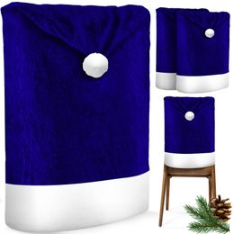 Kesser&reg; Premium Weihnachtsstuhl&uuml;berzug Set Stuhlhussen f&uuml;r Weihnachten Nikolausm&uuml;tze Stuhlbezug Husse Weihnachtsdeko f&uuml;r St&uuml;hle &Uuml;berzieher - Stuhlabdeckung im weihnachtlichen Design