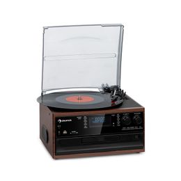 Auna Oakland DAB Retro-Stereoanlage DAB+/FM BT-Funktion Vinyl CD Kassette
