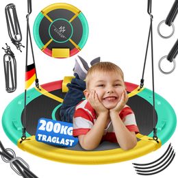 Kesser&reg; Nestschaukel Tellerschaukel H&auml;ngeschaukel Rundschaukel Schaukel verstellbar Garten-Schaukel Kinderschaukel Indoor - Outdoor-Schaukel f&uuml;r Kinder & Erwachsene
