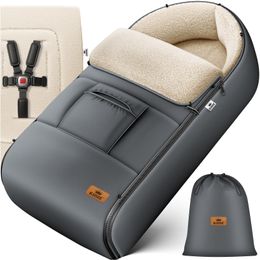 Kidiz&reg; Babyfu&szlig;sack Baby Fu&szlig;sack Winterfu&szlig;sack Babyschale mit Rei&szlig;verschluss Kuschelsack Babydecke Kinderwagen waschbar verschlie&szlig;barer Kopfteil, Tasche, passend f&uuml;r alle Kinderwagen