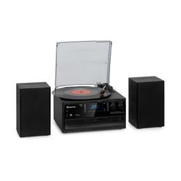 Auna Oakland DAB Plus Retro-Stereoanlage DAB+/FM BT-Funktion Vinyl CD Kassette inkl. Lautsprechern
