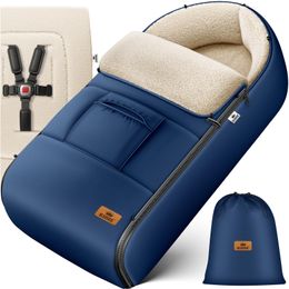 Kidiz&reg; Babyfu&szlig;sack Baby Fu&szlig;sack Winterfu&szlig;sack Babyschale mit Rei&szlig;verschluss Kuschelsack Babydecke Kinderwagen waschbar verschlie&szlig;barer Kopfteil, Tasche, passend f&uuml;r alle Kinderwagen