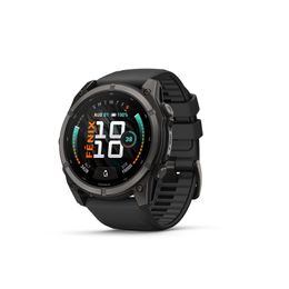 Garmin Fenix 9, 51 mm, GPS, Kieselgrau/Titan Smartwatch (Herzfrequenzmessung, Schrittz&auml;hler)