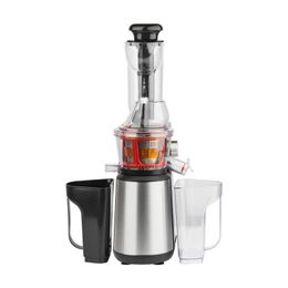 H.Koenig GSX18 Entsafter / Slow juicer / 1 L Fassungsverm&ouml;gen / 400 W / Tropfstopsystem / mit Tresterbeh&auml;lter / Edelstahl / schwarz