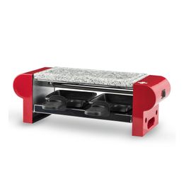 H.Koenig RP2 Raclette-Ger&auml;t / 2 Personen / mit Steingrill / 350 W / Rot