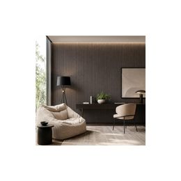 Home Deluxe Wandpaneel VENOM - 4er Set Fischgr&auml;te Graphit-Holz
