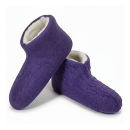 NYVI Bettschuhe IamFlauschi &ndash; Kuschelig Warme Hausschuhe aus 100% Reiner Schafwolle Gr&ouml;&szlig;e:44 / 45;Farbe:Chilled Lila
