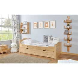 Ticaa Einzelbett "Leni" 90x200 Kiefer Natur