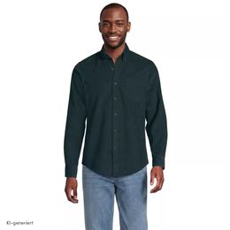 LANDS' END Feincordhemd, Herren, size: regular, Gr&uuml;n, Baumwolle, by Lands' End