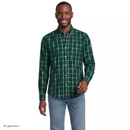 LANDS' END Feincordhemd, Herren, size: regular, Gr&uuml;n, Baumwolle, by Lands' End