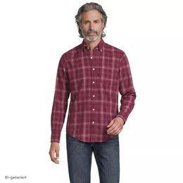 LANDS' END Feincordhemd, Herren, size: regular, Rot, Baumwolle, by Lands' End