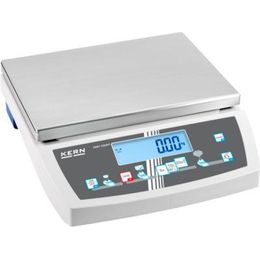 Kern Z&auml;hlwaage CKE 6K0.02, W&auml;gebereich 6 kg/Ablesbarkeit 0,02 g, KUP-Anschluss, Netz-/Batteriebetrieb, ohne Batterien, Edelstahl, blau-silber