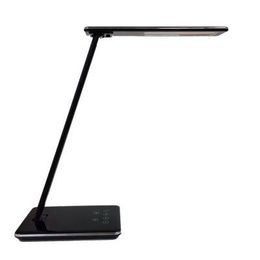 Unilux LED-Tischleuchte LINKA, 5 W, 515 lm, 3000-6900 K, dimmbar, h&ouml;henverstell-/neigbar, Induktions/USB Ladefunktion, faltbar, Aluminium/Kunststoff, schwarz