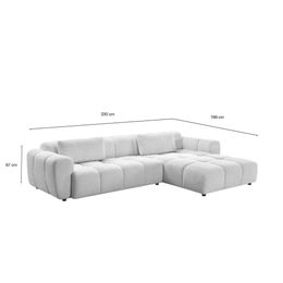 H&ouml;ffner Selection Ecksofa Freya &brvbar; creme &brvbar; Ma&szlig;e (cm): B: 330 H: 67 T: 198.0