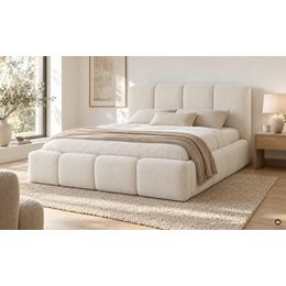 H&ouml;ffner Polsterbett mit Bettkasten Newbury &brvbar; beige &brvbar; Ma&szlig;e (cm): B: 196 H: 117