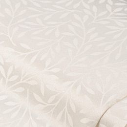 buttinette Damast "Bl&auml;tter" mit Fleckschutz, creme
