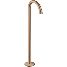 Hansgrohe Axor Uno Fertigmontageset 38412310 Wanneneinlauf bodenstehend, gebogen, Ausladung 226mm, brushed red gold