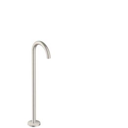 Hansgrohe Axor Uno Fertigmontageset 38412800 Wanneneinlauf bodenstehend, gebogen, Ausladung 226mm, Edelstahl-Optik