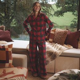 LANDS' END Pyjamahose aus reinem Baumwoll-Flanell f&uuml;r Damen, Damen, size: regular, Rot, Baumwolle, by Lands' End