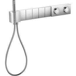 hansGrohe Axor Edge Fertigmontageset 46731000 Unterputz-Thermostatmodul, 5 Verbraucher, Diamantschliff, chrom