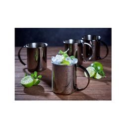 ECHTWERK Moscow Mule Becher Set 4tlg, 1000 ml, schwarz
