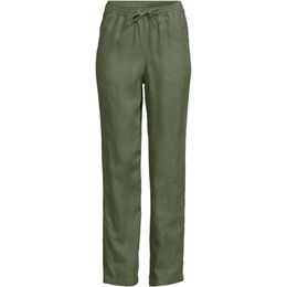 LANDS' END Relaxte Premium Reinleinen-Schlupfhose f&uuml;r Damen in Plus-Gr&ouml;&szlig;e, Damen, size: plus, Gr&uuml;n, Leinen, by Lands' End