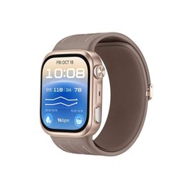 Huawei Watch D3 Goldfarbenes Geh&auml;use aus Aluminiumlegierung mit sandfarbenem Kunstlederarmband Smartwatch (Herzfrequenzmessung)