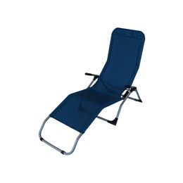 DEGAMO Gesundheitsliege SYLT, Stahl + Kunstgewebe blau, faltbar, 2 St&uuml;ck