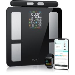 MYBEO K&ouml;rper-Analyse-Waage Digitale Bluetooth K&ouml;rperfettwaage, Handgriff-Messung & App-Steuerung, 1-tlg., Diagnosewaage, BMI, K&ouml;rperfett