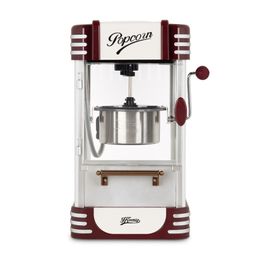 H.Koenig Popcorn Machine, einfach und schnell, Retro-Design, Topf aus Edelstahl und Aluminium, Kapazit&auml;t 50 g