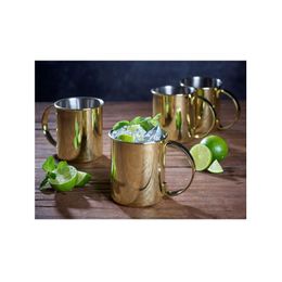 ECHTWERK Moscow Mule Becher Set 4tlg, 1000 ml, gold